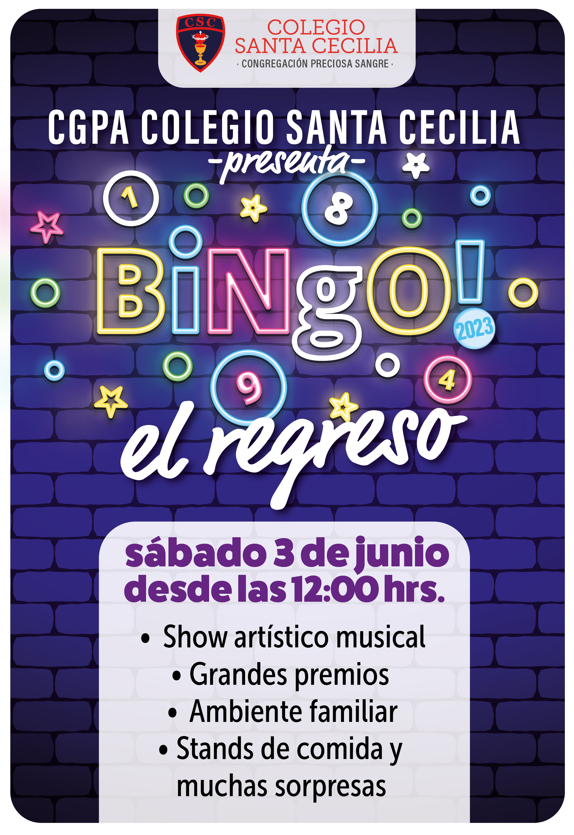 El CGPA se prepara para el regreso del Bingo – Colegio Santa Cecilia ...